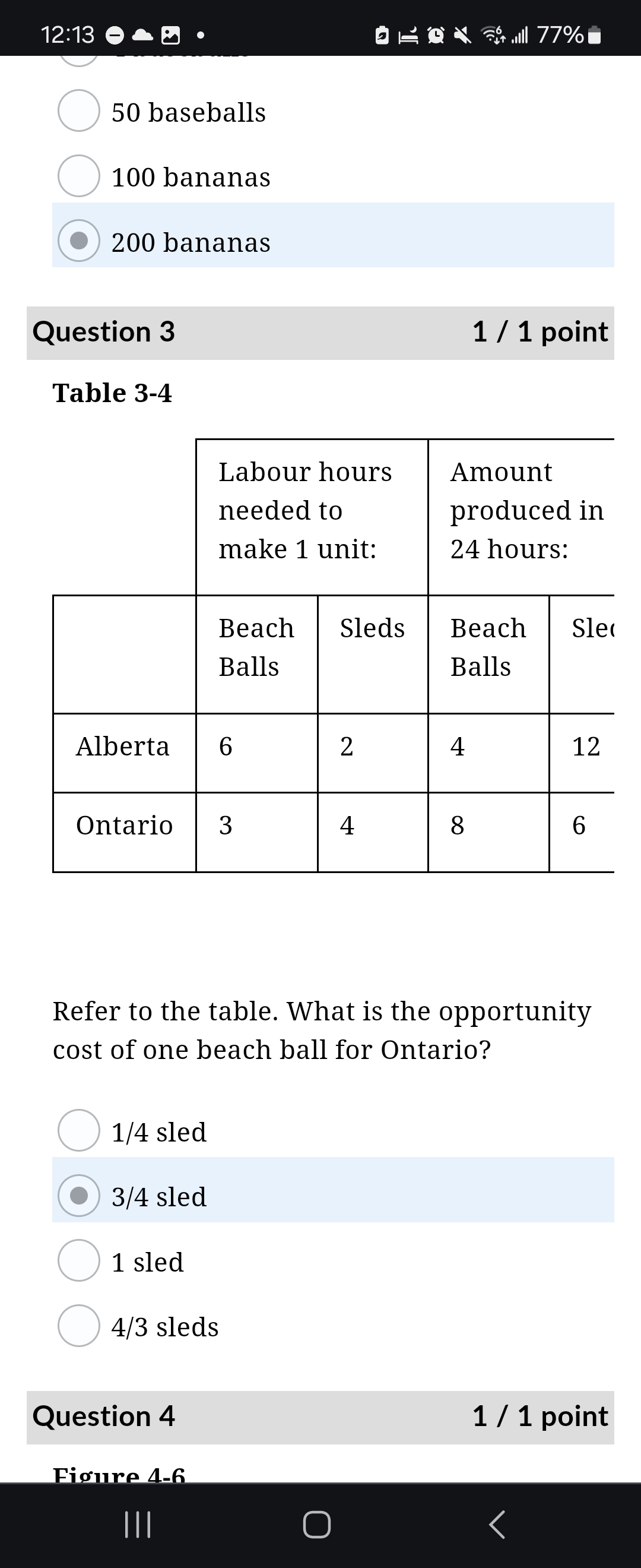 Solved Question 3table 3 4refer To The Table What Is The