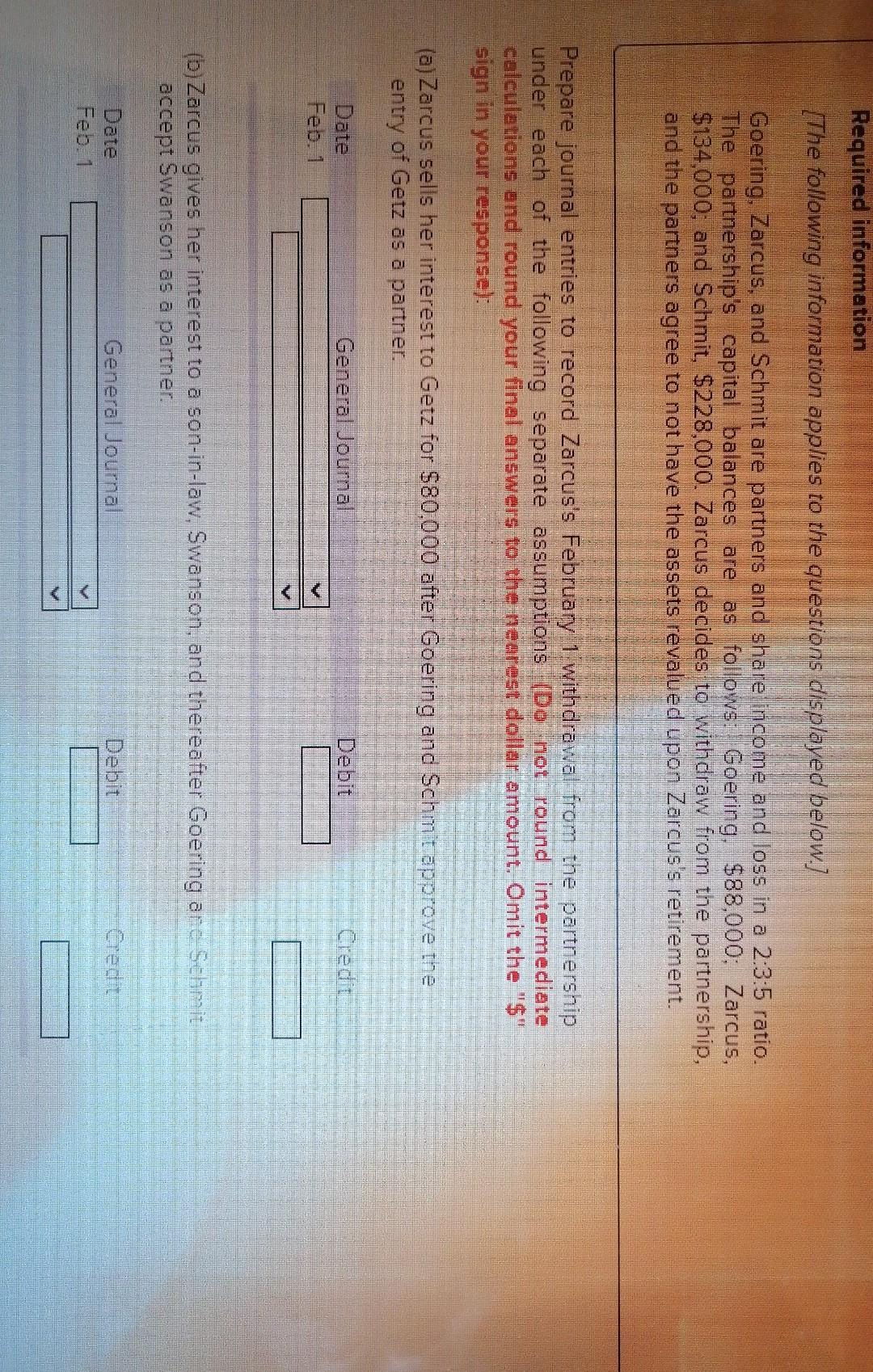 Solved Required information The following information | Chegg.com
