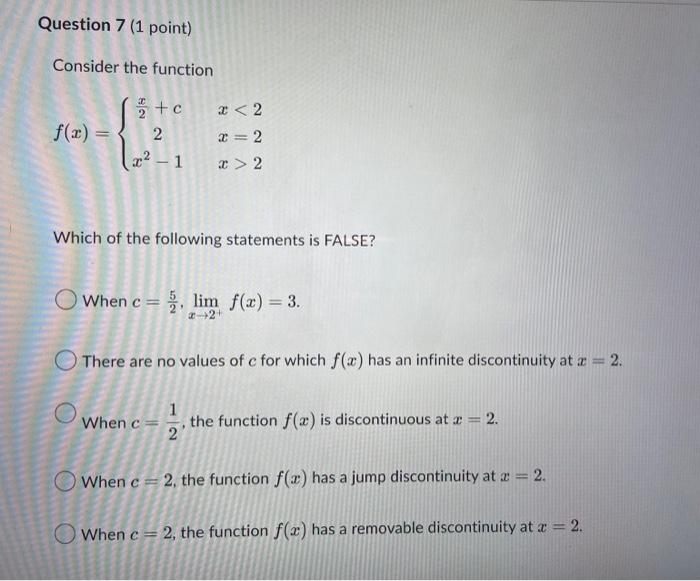 Solved For The Function F X {x2−1x2 4 2 X≤0x 0 Which Of The