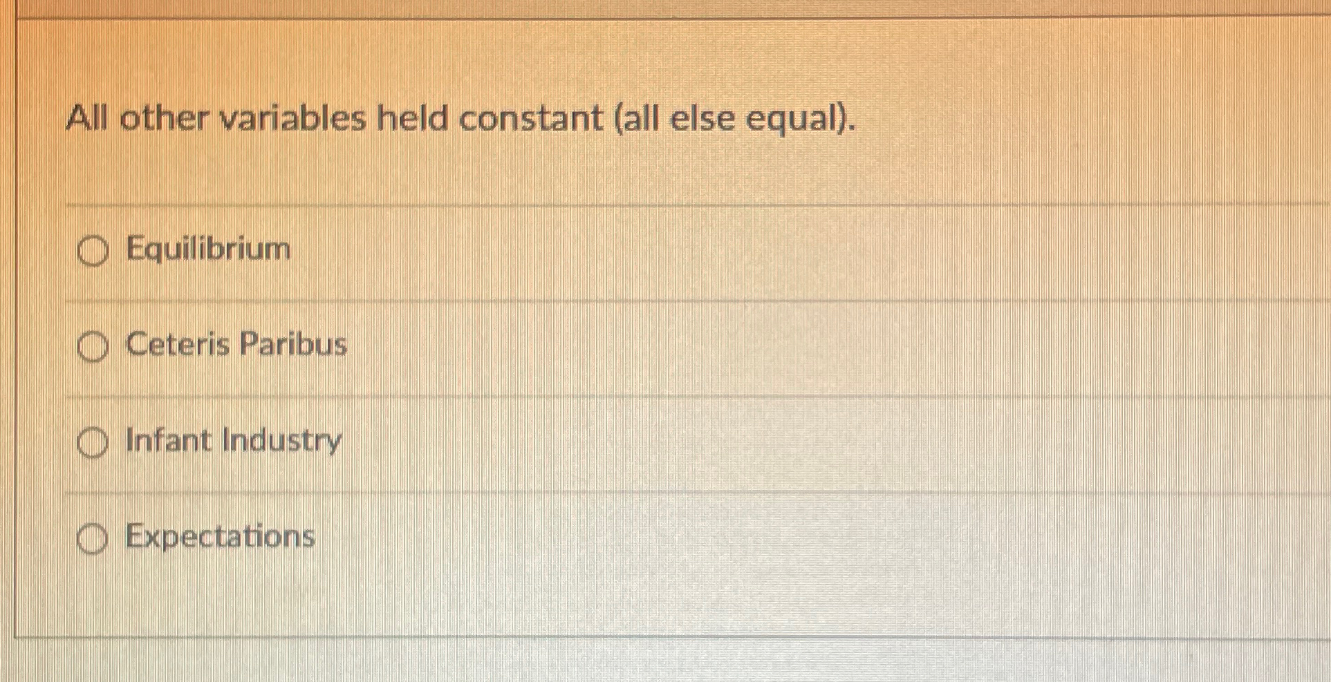 Solved All other variables held constant (all else | Chegg.com