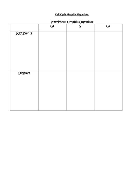 Solved Cell Cycle Graphic Organizer InterPhase Graphic | Chegg.com