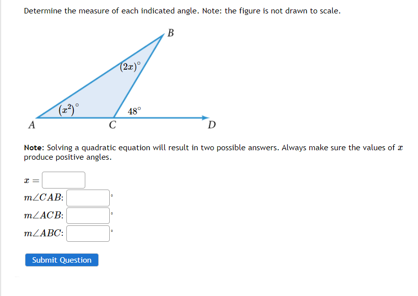 Solved Determine the measure of each indicated angle. Note: | Chegg.com