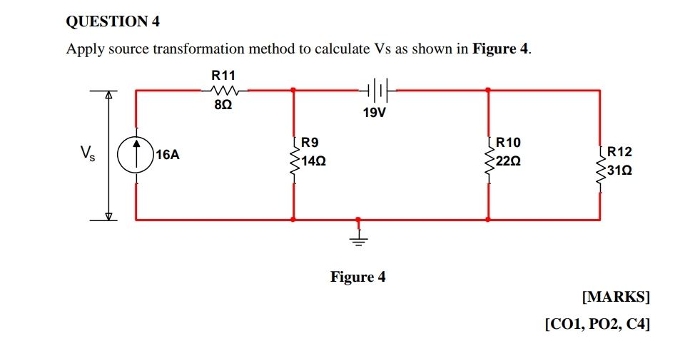 Solved QUESTION 4Apply source transformation method to | Chegg.com