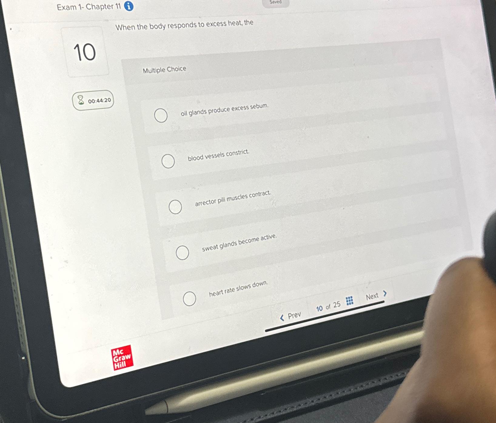 Solved Exam 1- ﻿Chapter 11SavedWhen the body responds to | Chegg.com
