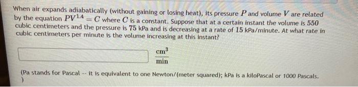When air expands adiabatically (without gaining or | Chegg.com