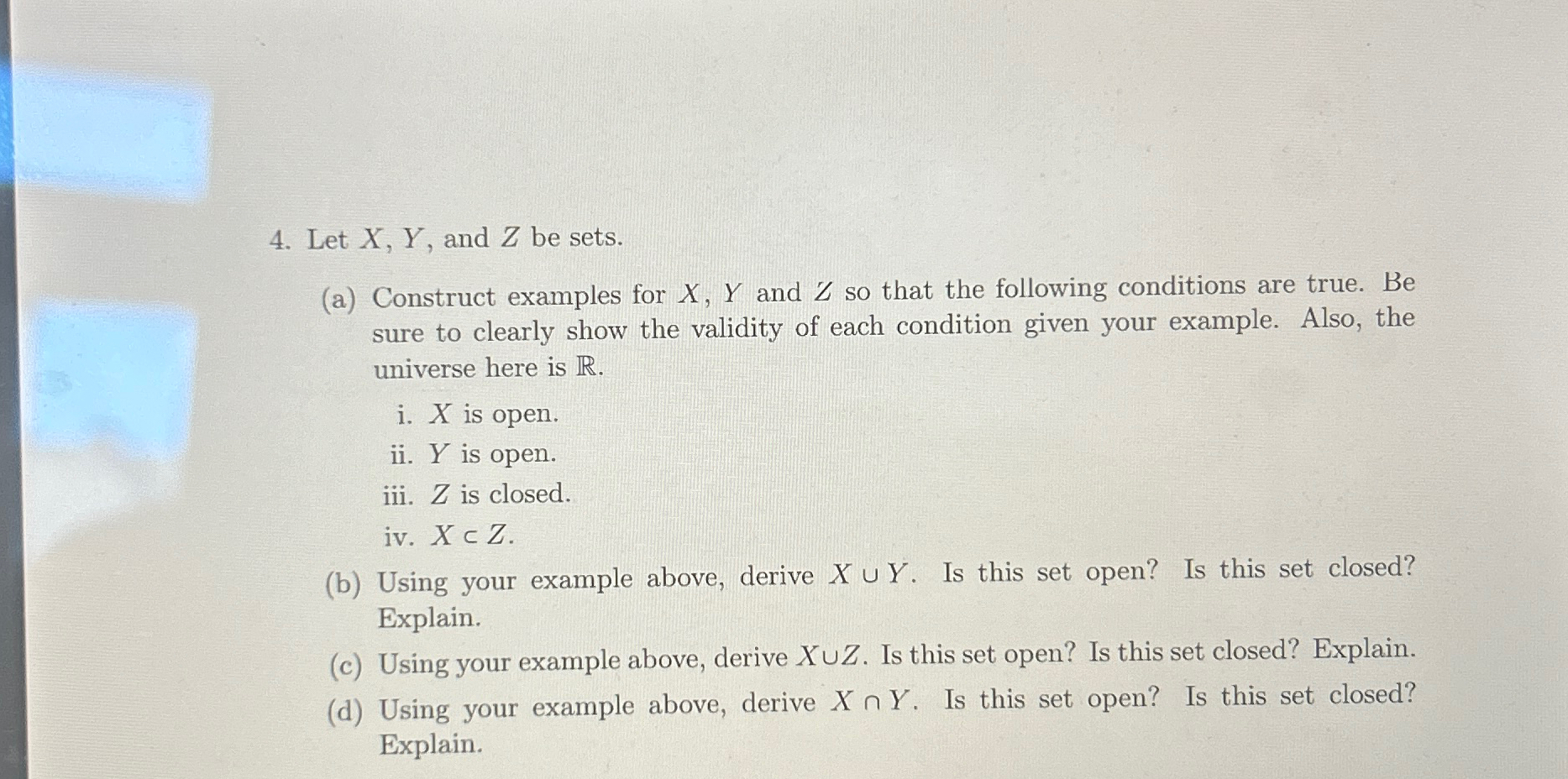 Solved Let x,Y, ﻿and Z ﻿be sets.(a) ﻿Construct examples for | Chegg.com