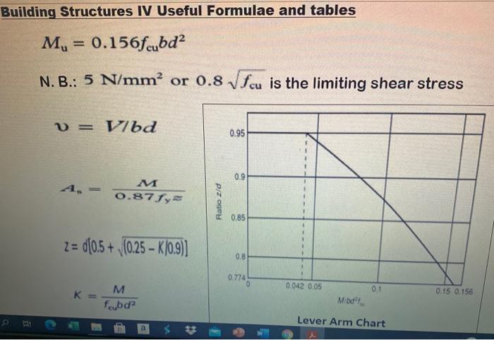 Solved 1. (a) Use the BS 8110 method to design the | Chegg.com
