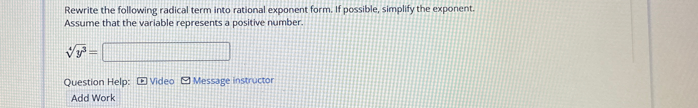 Solved Rewrite the following radical term into rational | Chegg.com