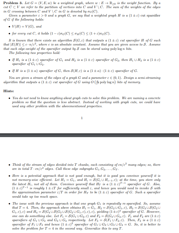 Solved Show full work and steps Problem 3. ﻿Let G=(V,E,w) | Chegg.com