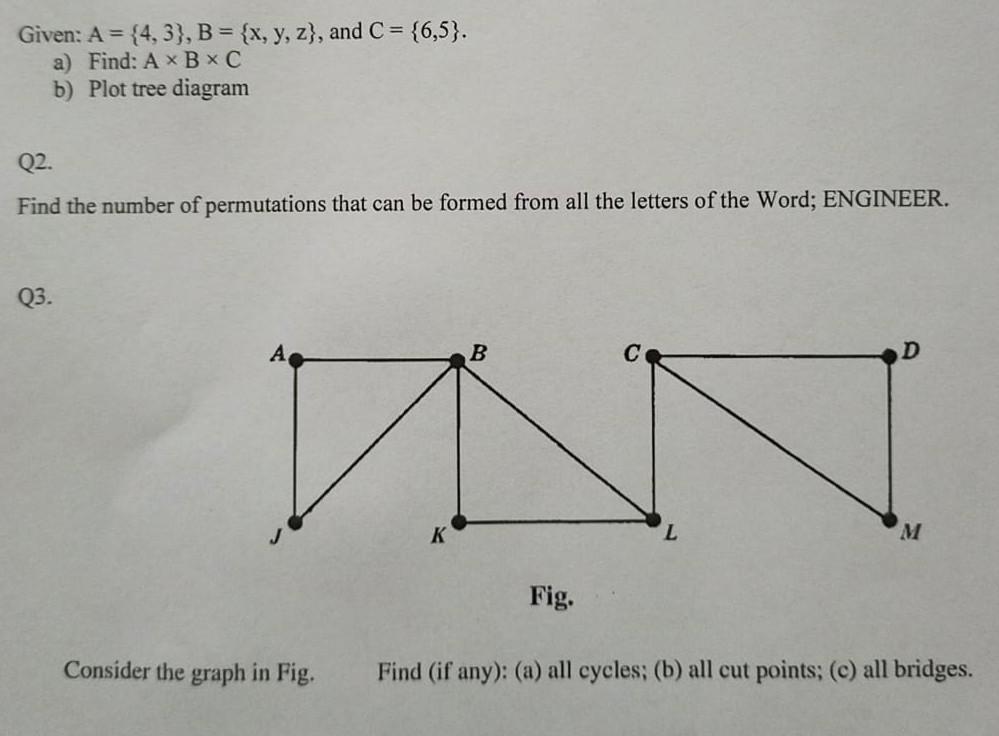 [Solved]: solution please Given: ( mathrm{A}=