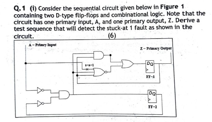 Solved Q.Consider the sequential circuit given below in | Chegg.com
