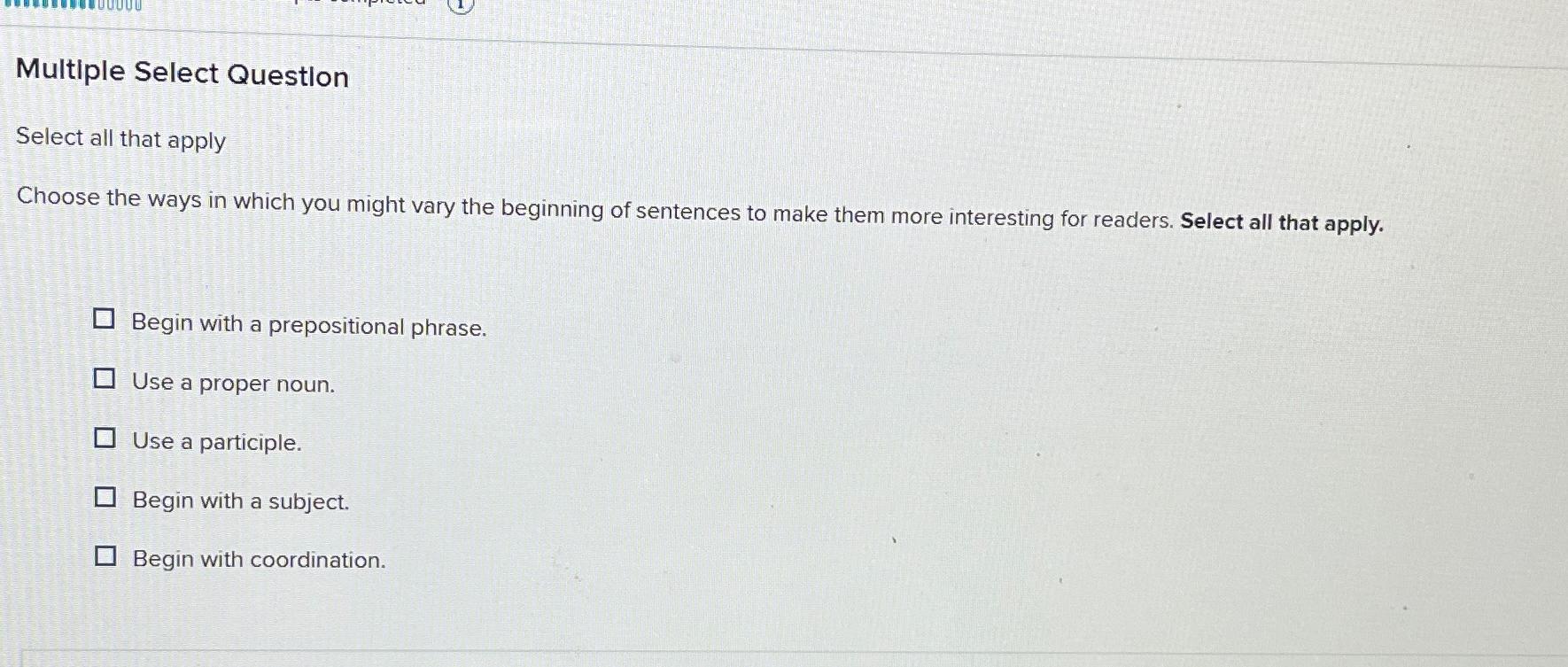 Solved Multiple Select QuestlonSelect all that applyChoose | Chegg.com