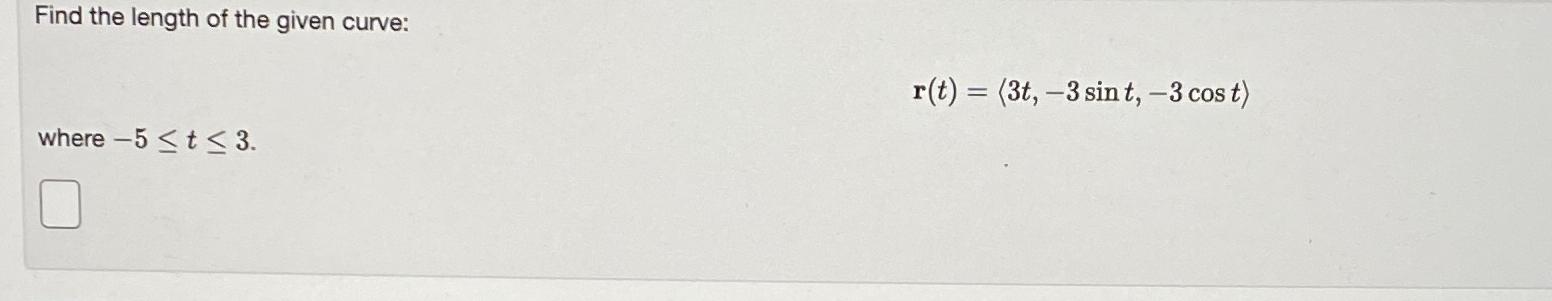 Solved Find the length of the given | Chegg.com