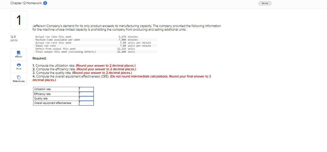 Solved Jefferson Company's demand for Its only product | Chegg.com