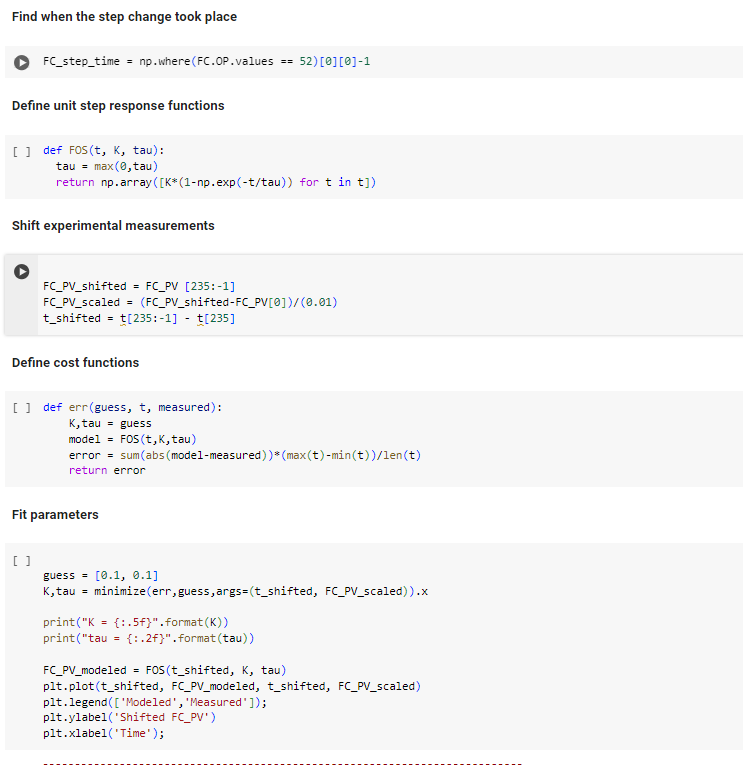 Solved why the last step "fit parameters" cannot be run? | Chegg.com