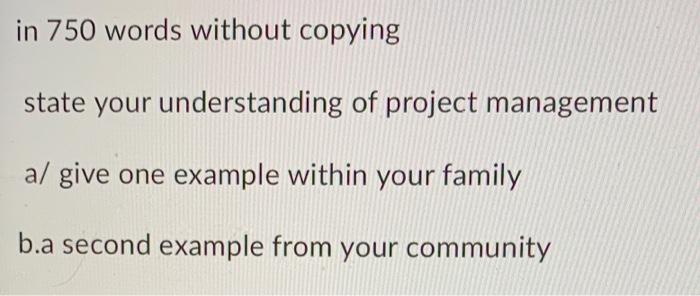 Solved in 750 words without copying state your understanding | Chegg.com
