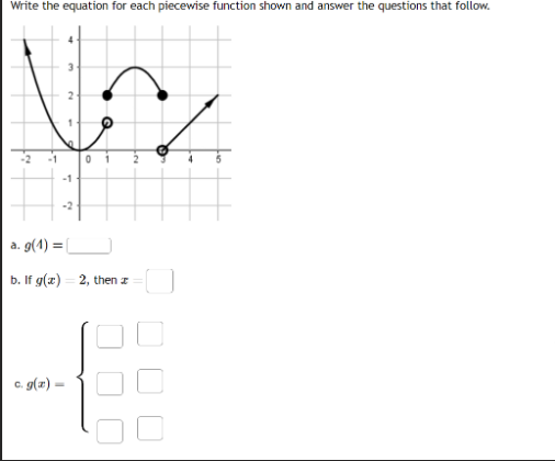 Solved Write the equation for each piecewise function shown | Chegg.com