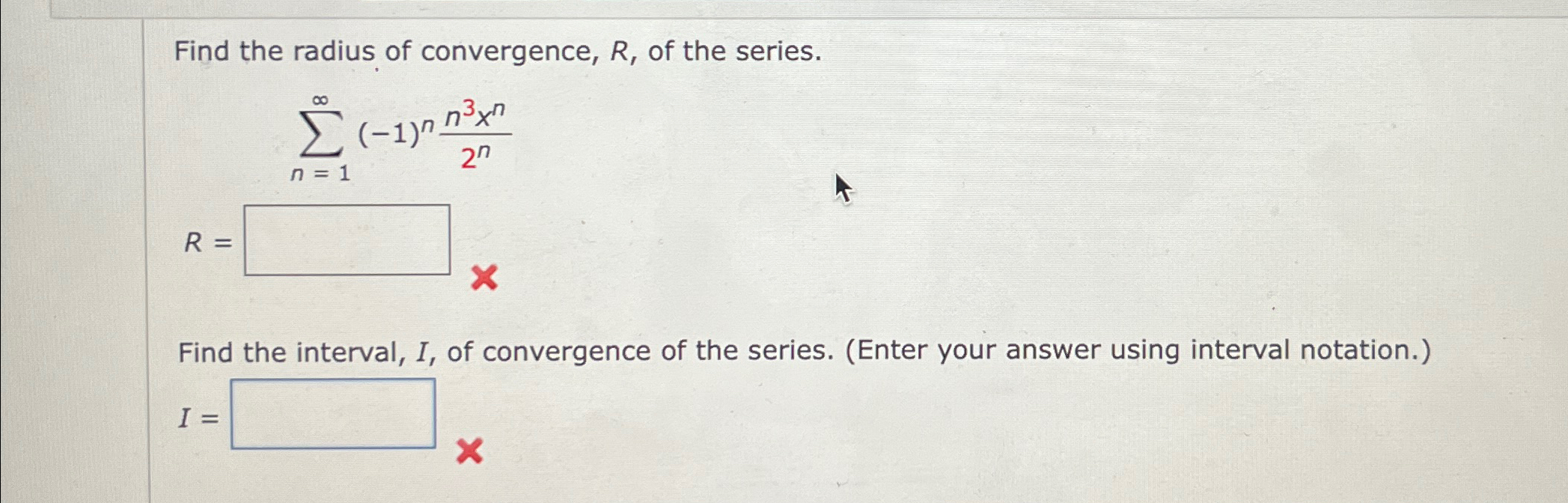 Solved Find the radius of convergence, R, ﻿of the | Chegg.com
