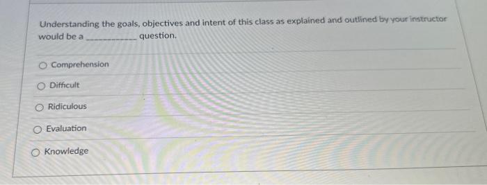 Solved Understanding the goals, objectives and intent of | Chegg.com
