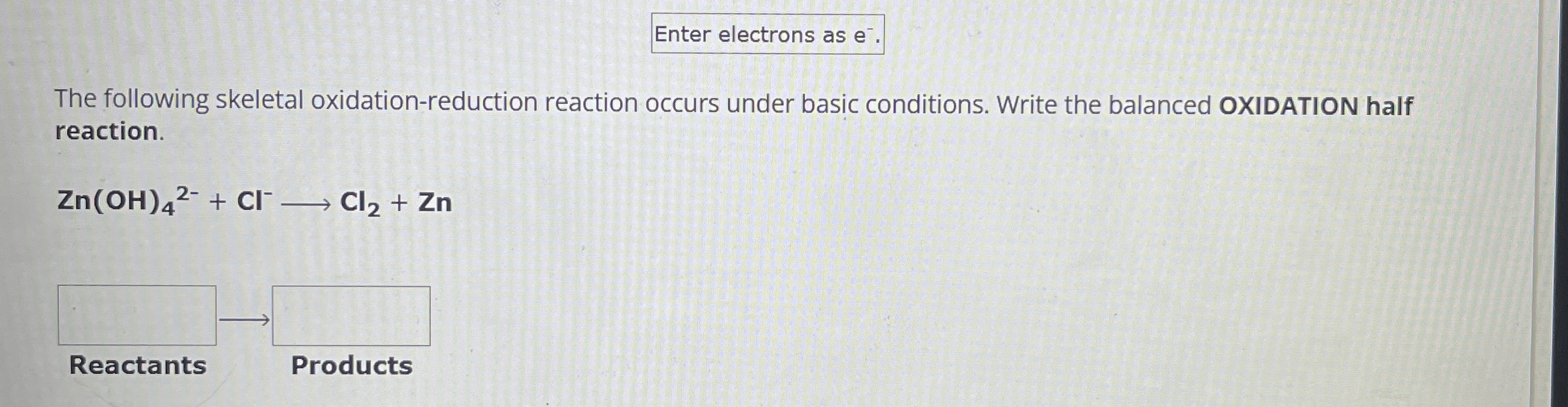 Solved The following skeletal oxidation-reduction reaction | Chegg.com