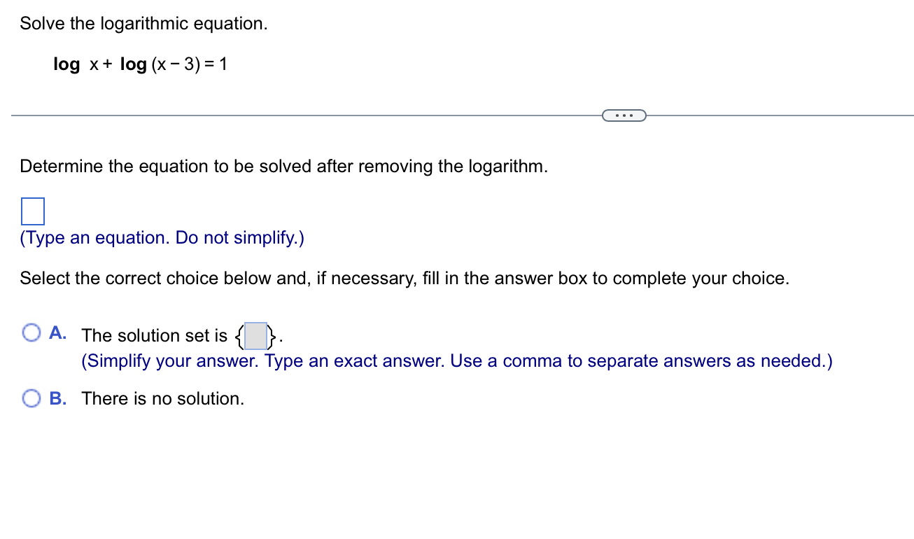 Solved Solve the logarithmic | Chegg.com
