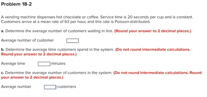Solved Problem 18-2 A vending machine dispenses hot | Chegg.com