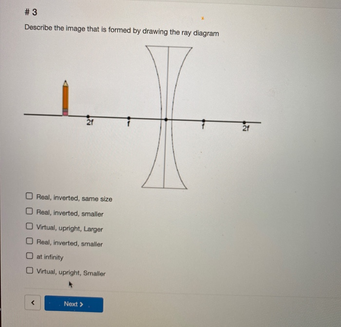Solved # 3 Describe the image that is formed by drawing the | Chegg.com