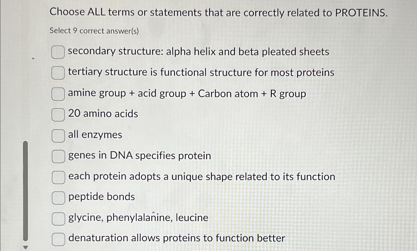 Solved Choose ALL terms or statements that are correctly | Chegg.com