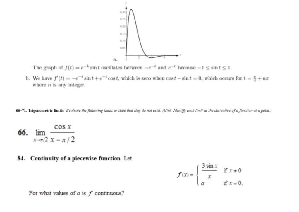 Solved 11-22. Trigonometric limits Use Theorem 3.10 to | Chegg.com