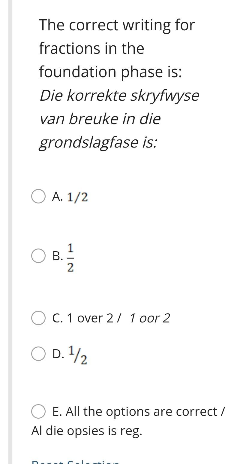 According to the SBA, Gr 2 learners must do Equal | Chegg.com