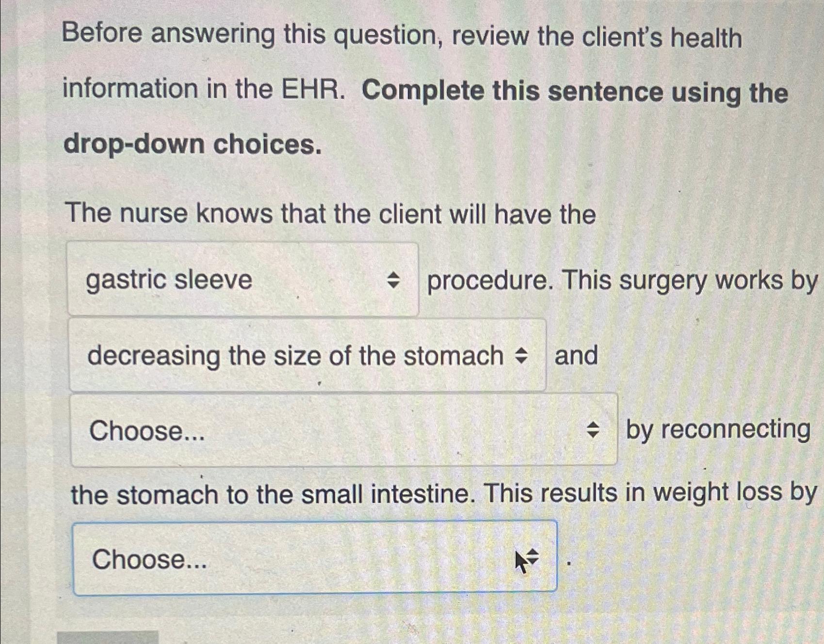 Solved Before answering this question, review the client's | Chegg.com
