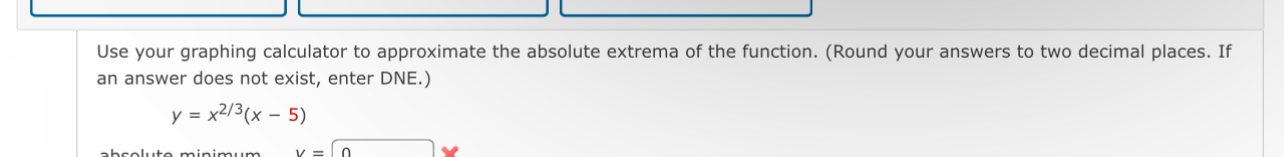 Solved Use your graphing calculator to approximate the | Chegg.com