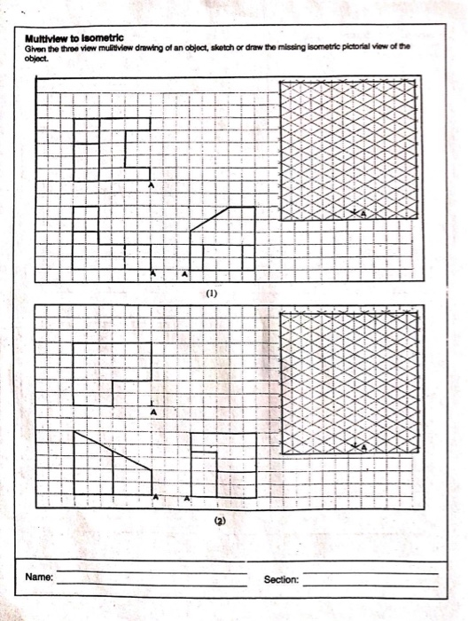 Solved Multiview to Isometric Given the tree view multew | Chegg.com