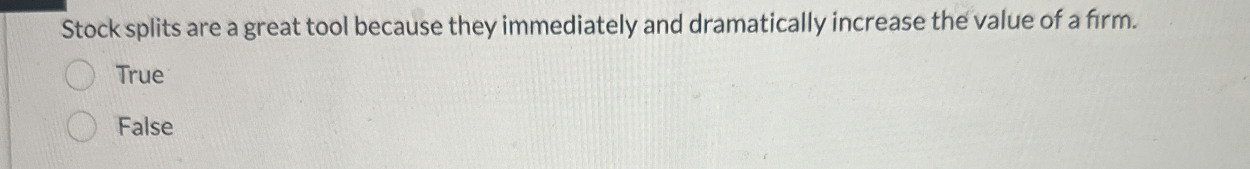 Solved Stock splits are a great tool because they | Chegg.com