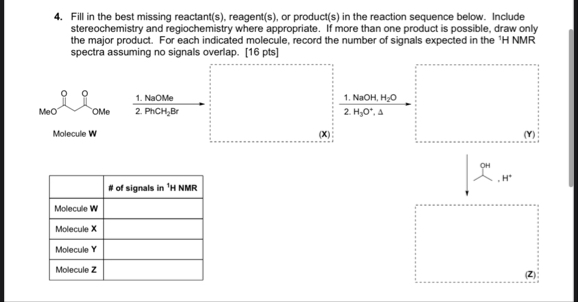 Solved Fill in the best missing reactant(s), ﻿reagent(s), | Chegg.com