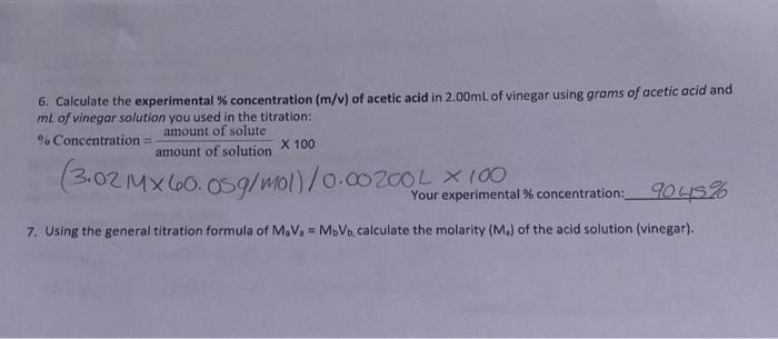 Solved AVERAGE NaOH volume (Vb) in mL | Chegg.com