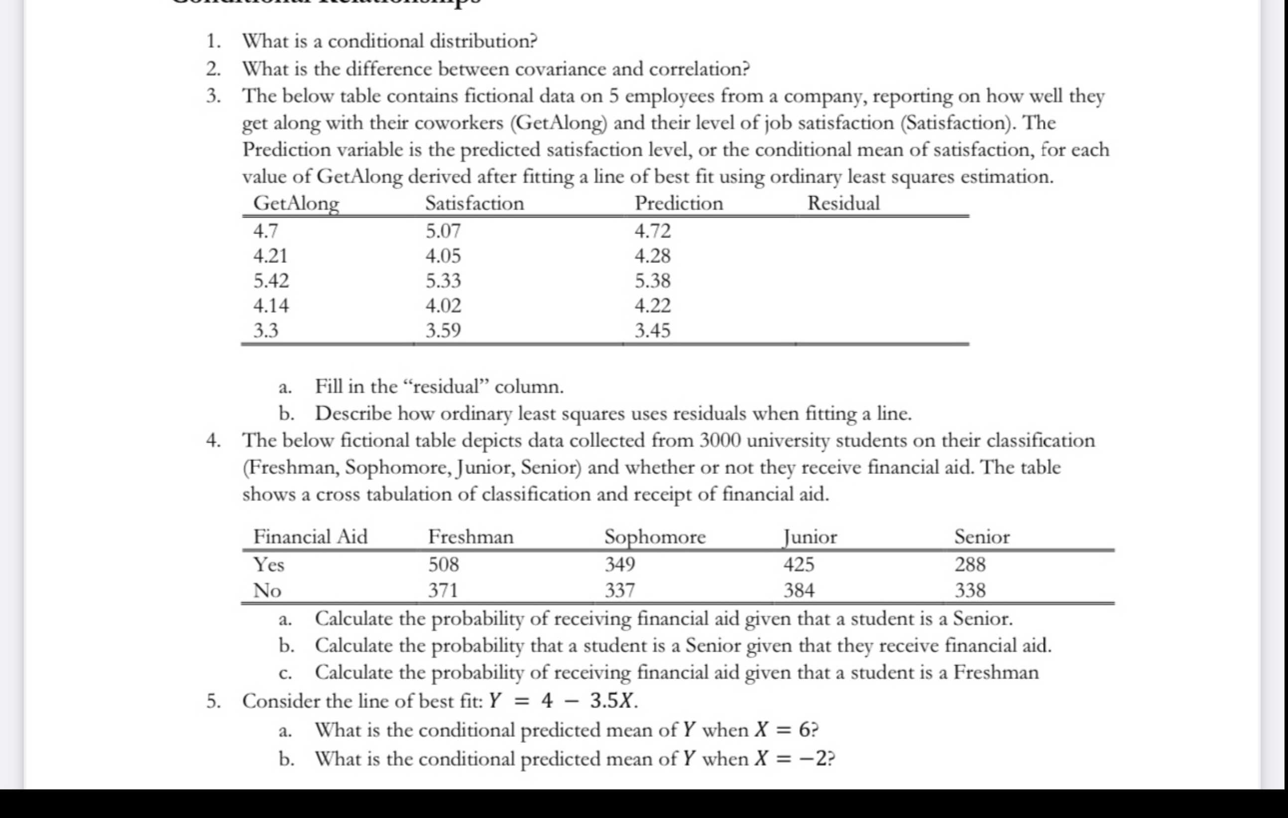 Solved What is a conditional distribution?What is the | Chegg.com