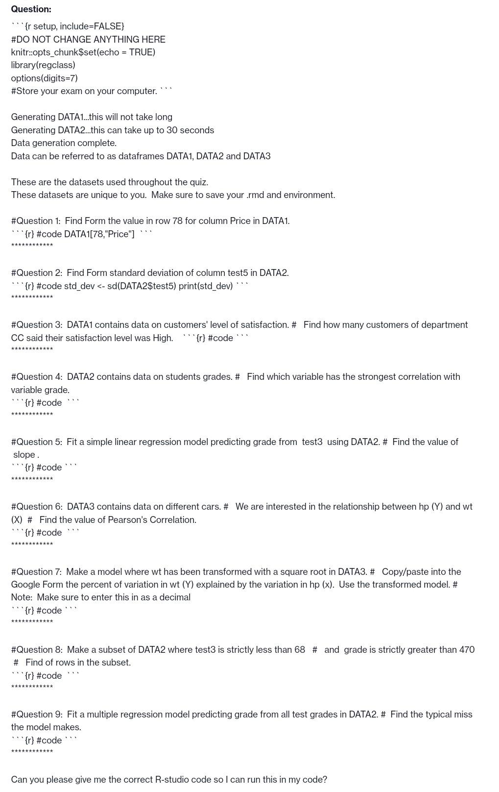 Solved ⋯{ r setup, include=FALSE } \#DO NOT CHANGE ANYTHING | Chegg.com