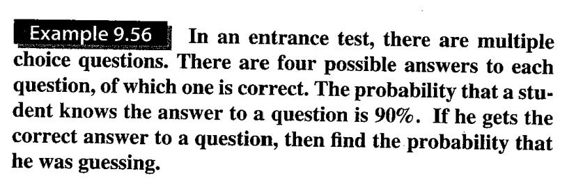 Solved Example 9.56 ﻿In an entrance test, there are multiple | Chegg.com