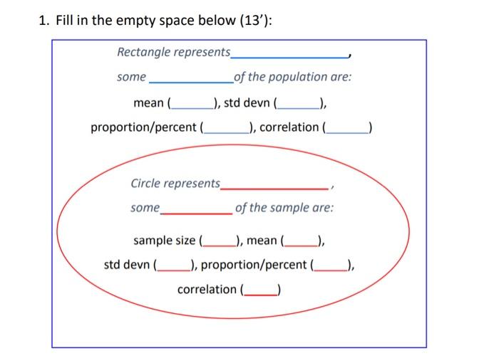 Solved 1. Fill in the empty space below (13′) : | Chegg.com