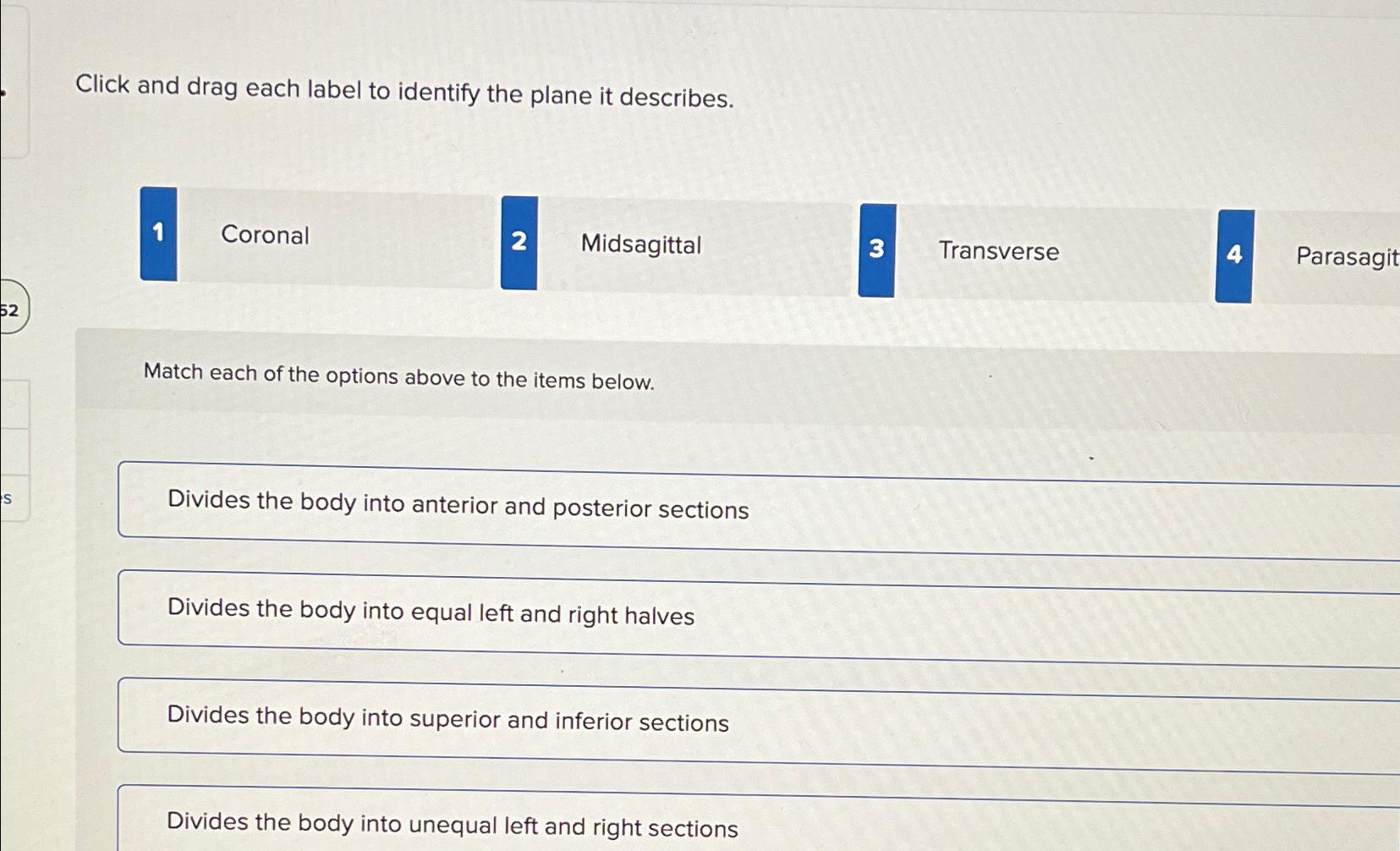Solved Click and drag each label to identify the plane it | Chegg.com