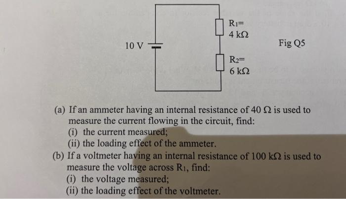 Solved (a) If an ammeter having an internal resistance of | Chegg.com