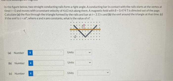 Solved In the figure below, two straight conducting rails | Chegg.com