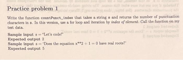 Solved Practice problem 1 Write the function | Chegg.com Solved Practice problem 1 Write the function | Chegg.com