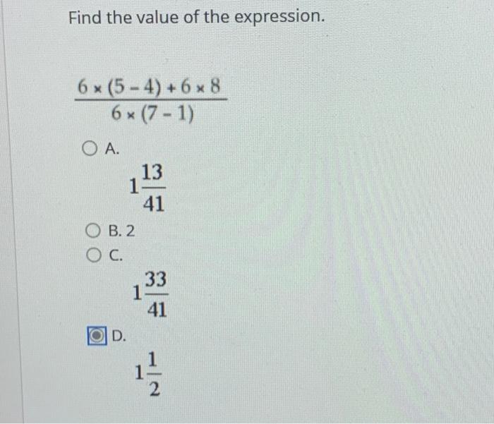 Solved Find the value of the expression. \\[ \\frac{6 | Chegg.com