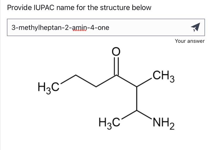 Solved Provide IUPAC name for the structure below | Chegg.com
