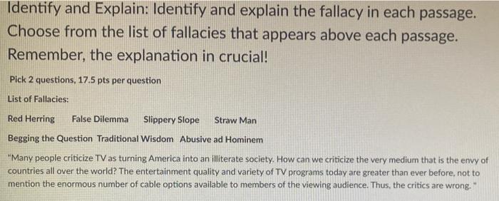 Identify and Explain: Identify and explain the | Chegg.com Identify and Explain: Identify and explain the | Chegg.com