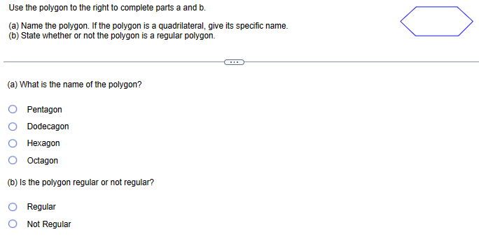 Solved Use the polygon to the right to complete parts a and | Chegg.com