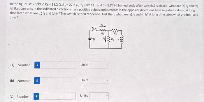 Solved In the figure, E=130 V,R1=11.2Ω,R2=27.5Ω,R3=32.1Ω, | Chegg.com