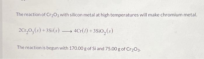 Solved 1. Find the limiting reactant.2. How many grams of | Chegg.com